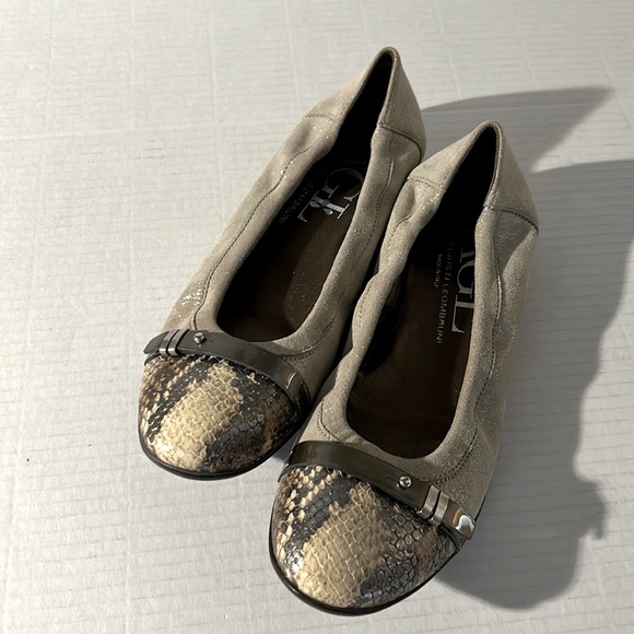 Attilio Giusti Leombruni | Shoes | Agl Taupe Tan Bronze Snake Metallic ...